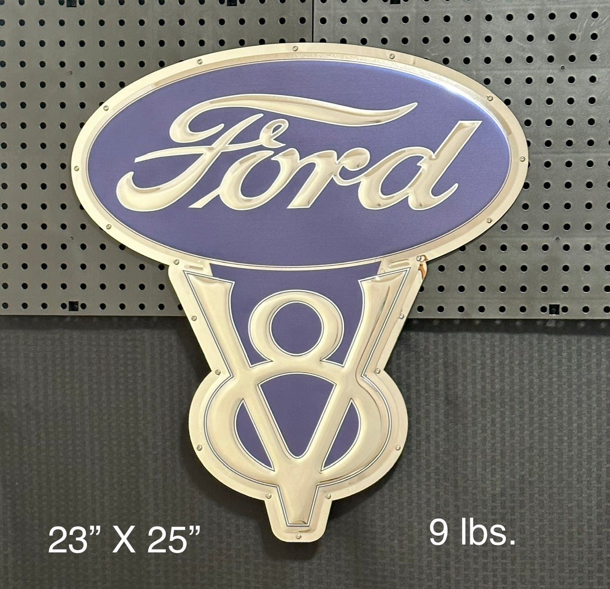 Ford V8 Logo Metal Sign – GearHeads Wall Decor