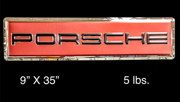 Porsche Script Metal Sign – GearHeads Wall Decor